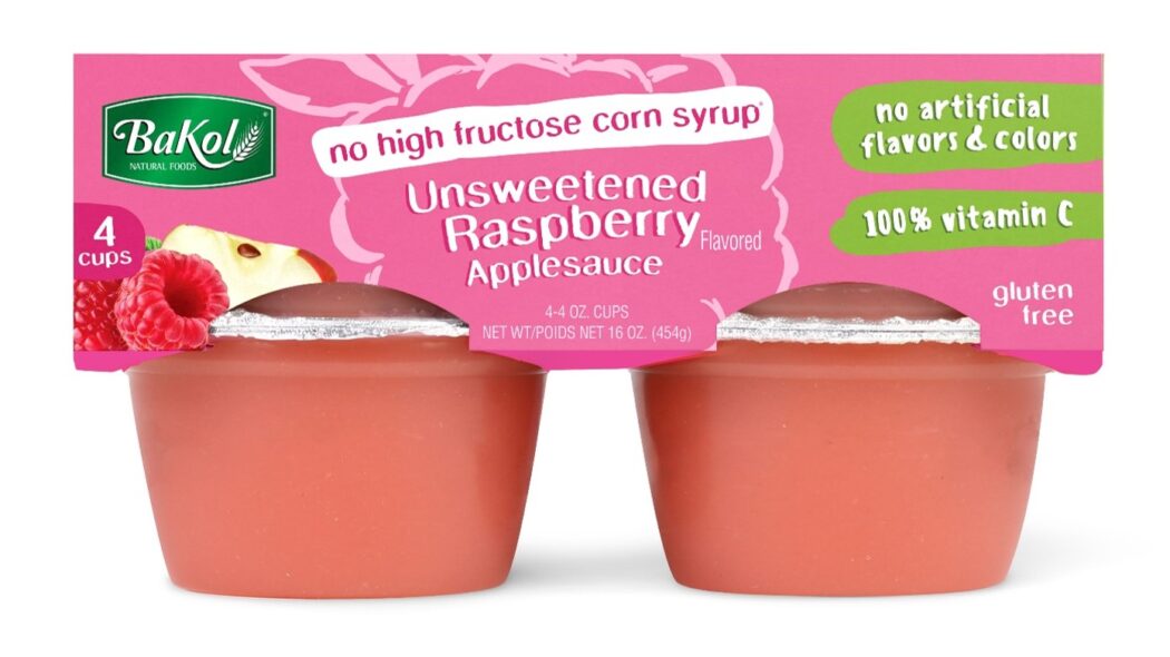 BAKOL APPLE SAUCE RASPBERRY UNSWEETENED - Drumstick