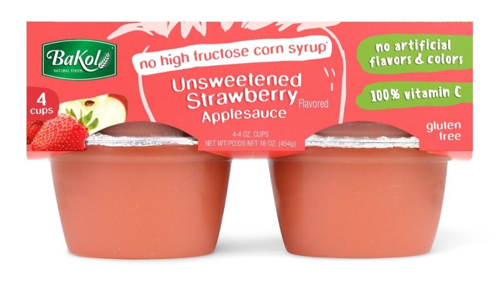 BAKOL APPLE SAUCE STRAWBERRY UNSWEETENED - Drumstick
